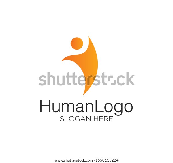 People Human Logo Design Concept Stock Vector (Royalty Free) 1550115224