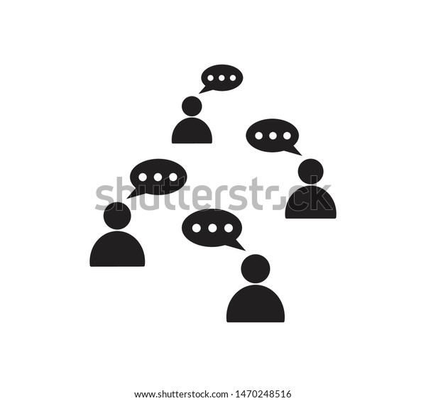 People Icon Bubble Speech Icon Vector Stock Vector (Royalty Free ...