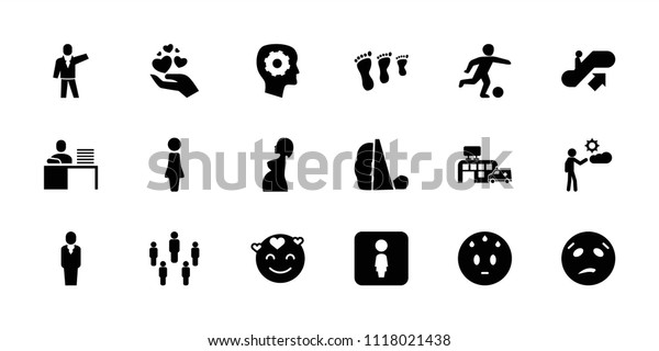 People Icon Collection 18 People Filled Stock Vector (Royalty Free ...