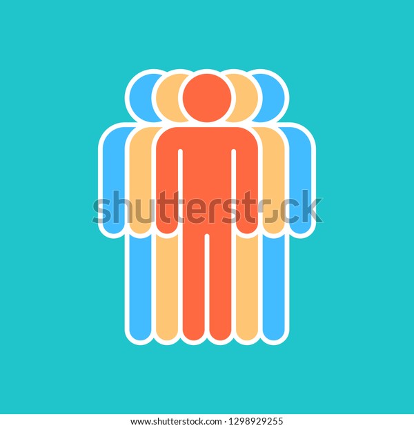 People Icon Crowd Sign Persons Symbol 스톡 벡터(로열티 프리) 1298929255 ...