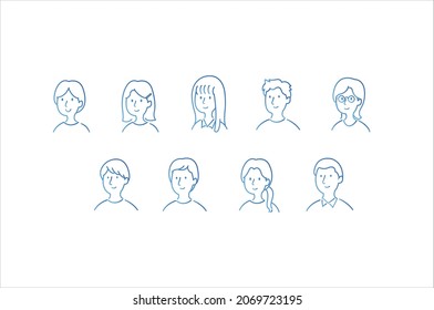 People Icon Drawing Illust Vector Stock Vector (Royalty Free ...