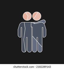 People Icon Hug Concept Vector Illustration Stock Vector (Royalty Free ...