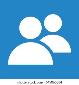 People Icon On Blue Background Stock Vector (Royalty Free) 645065884 ...