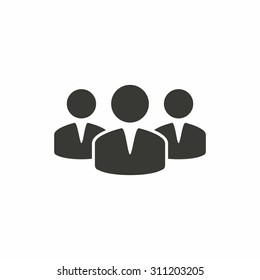 People Icon On White Background Vector Stock Vector (Royalty Free ...