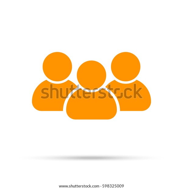 People Icon Orange Icon : image vectorielle de stock (libre de droits ...