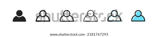 People Icon Person Vector Symbol Simple Stock Vector (Royalty Free ...
