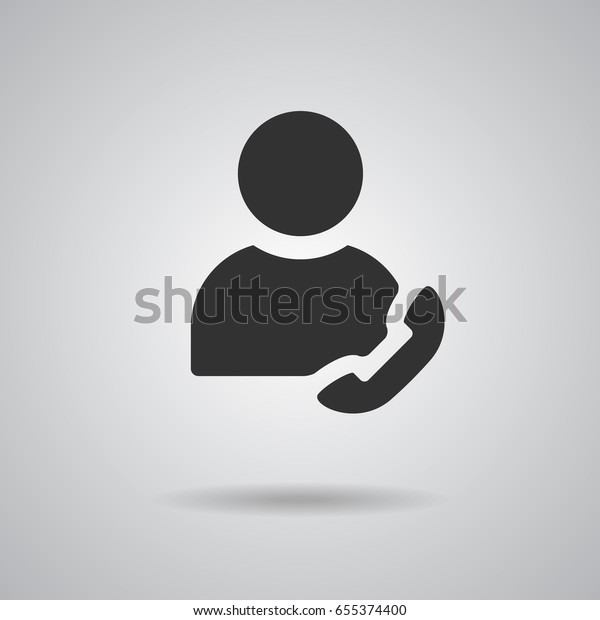 People Icon Phone Call Vector Stock Vector (Royalty Free) 655374400 ...