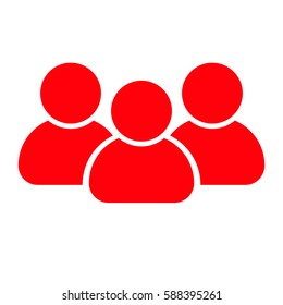 People Icon Red Icon: vector de stock (libre de regalías) 588395261 ...
