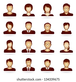 People Icon Set Stock Vector (Royalty Free) 134339675 | Shutterstock