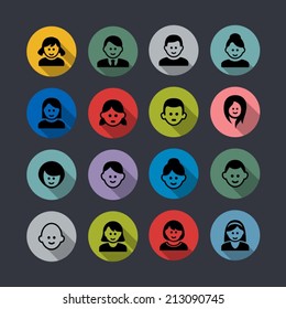 People Icon Set Stock Vector (Royalty Free) 213090745