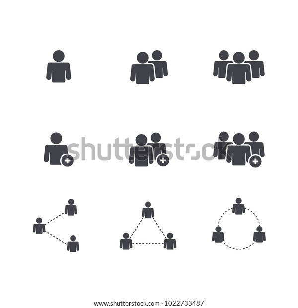 People Icon Set Stock Vector (Royalty Free) 1022733487 | Shutterstock