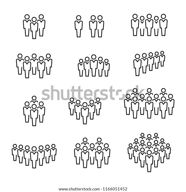 People Icon Set Stock Vector (Royalty Free) 1166051452 | Shutterstock