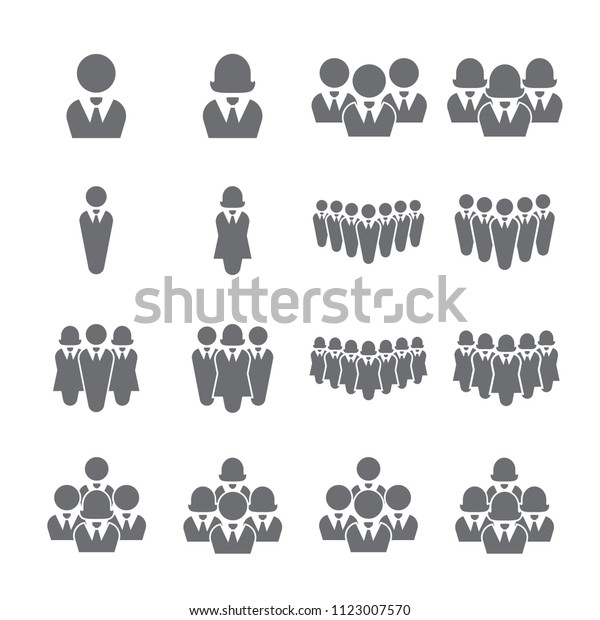 People Icon Set Outline People Icon Stock Vector (Royalty Free ...
