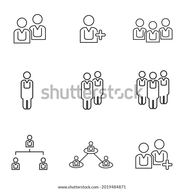People Icon Set People Icon Pack Stock Vector (Royalty Free) 2019484871 ...