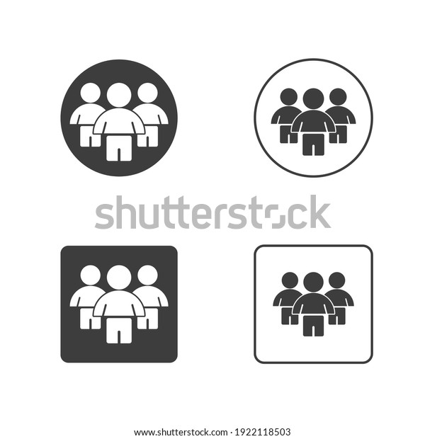 People Icon Set Vector People Symbols Stock Vector (Royalty Free ...