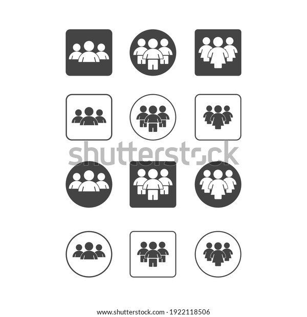 People Icon Set Vector People Symbols Stock Vector (Royalty Free ...