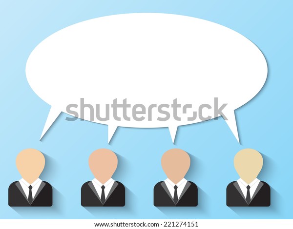 People Icon Speech Bubbles Stock Vector (Royalty Free) 221274151 ...
