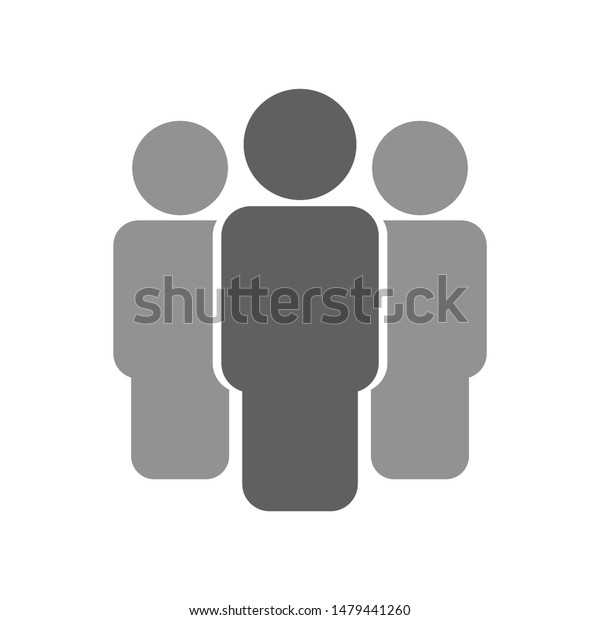 People Icon Teamwork Symbol Isolated On Stock Vector (Royalty Free ...