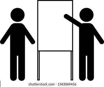 Vektor Stok People Icon Man Presenting Activity Symbol (Tanpa Royalti ...