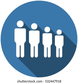 People Icon Vector Flat Design Style Stock Vector (Royalty Free ...