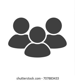People Icon Orange Icon On Black Stock Vector (Royalty Free) 604248239