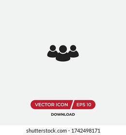 Vektor Stok People Icon Vector Simple Filled People (Tanpa Royalti ...