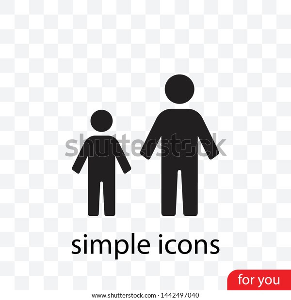 People Icon Vector Simple Sign Man Stock Vector (Royalty Free ...