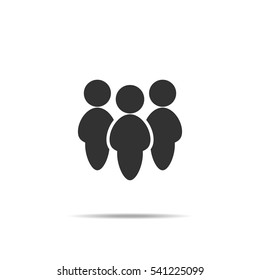 Three People Vector Icon Stock Vector (Royalty Free) 702732580 ...