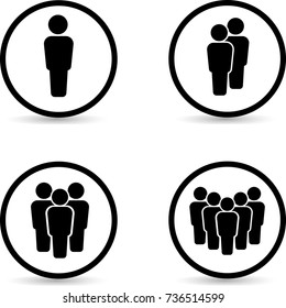 People Icons Stock Vector (Royalty Free) 736514599