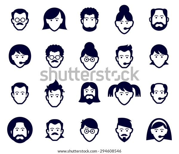 Menschen-Symbole: Stock-Vektorgrafik (Lizenzfrei) 294608546 | Shutterstock