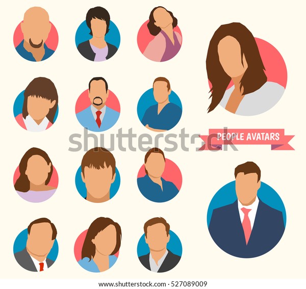 People Icons People Avatars Interesting Frame Stock Vector (Royalty ...