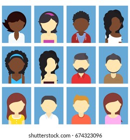 People Icons People Flat Icons Collection Stock Vector (Royalty Free ...