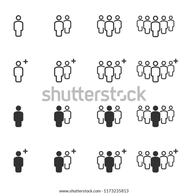 People Icons Line Work Group Team Stock Vector (Royalty Free) 1173235813