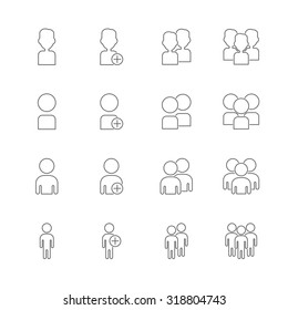 People Icon Set Stock Vector (Royalty Free) 302458922