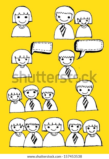 People Icons Set Stock Vector (Royalty Free) 157453538 | Shutterstock