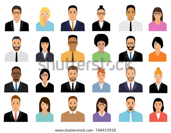 People Icons Set Team Concept Diverse Stock Vector (Royalty Free) 768453928