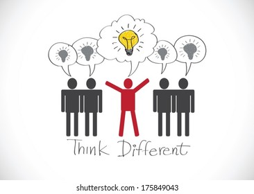 People Icons Think Different Pictogram On: ilustración de stock ...