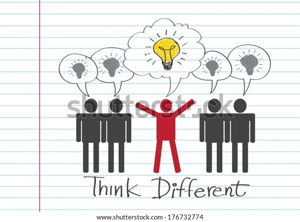 People Icons Think Different Idea Design Stock Vector (Royalty Free ...