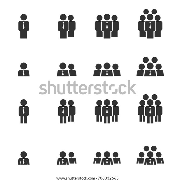 People Icons Work Group Team Vector Stock Vector (Royalty Free) 708032665
