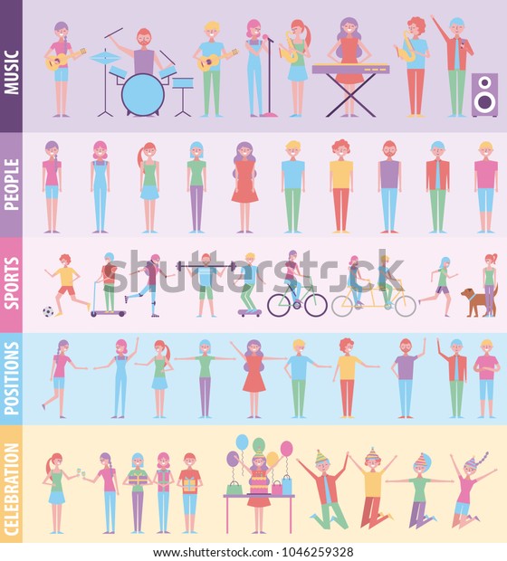People Infographic Activities Stock Vector (Royalty Free) 1046259328 ...