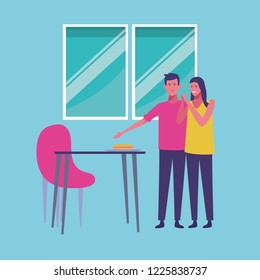 People Inside House Stock Vector (Royalty Free) 1225838737 | Shutterstock