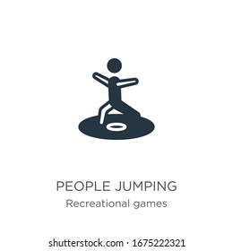 People Jumping Icon Vector Trendy Flat Stock Vector (Royalty Free ...