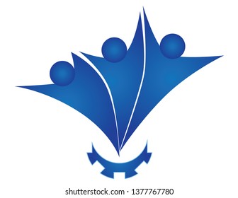 People Leaping Logo Element Stock Vector (Royalty Free) 1377767780 ...