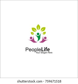 People Life Vector Logo Design Template Stock Vector (Royalty Free ...