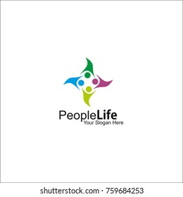 People Life Vector Logo Design Illustration 스톡 벡터(로열티 프리) 759684253 ...