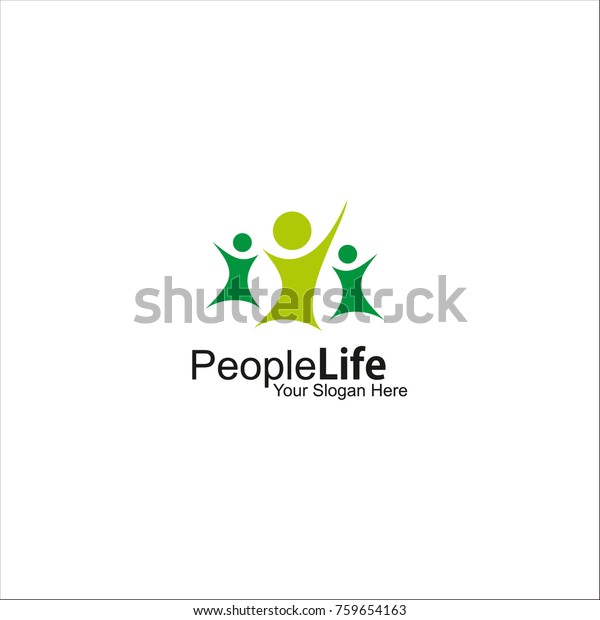 People Life Vector Logo Design Template Stock Vector (Royalty Free ...