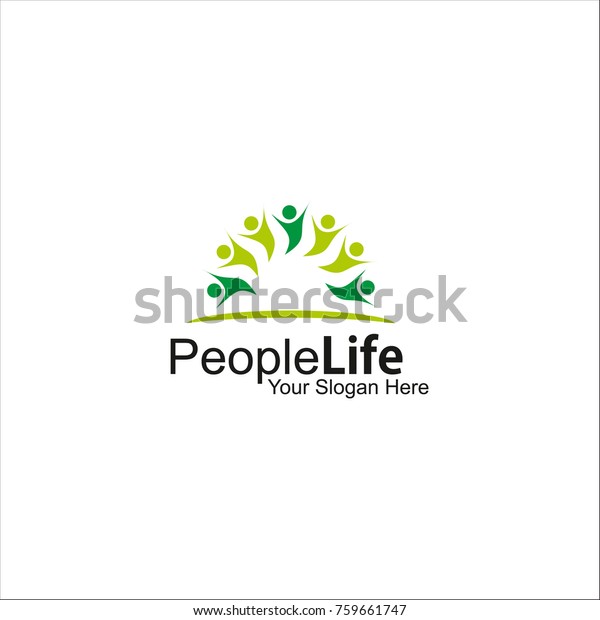 People Life Vector Logo Design Template Stock Vector (Royalty Free ...