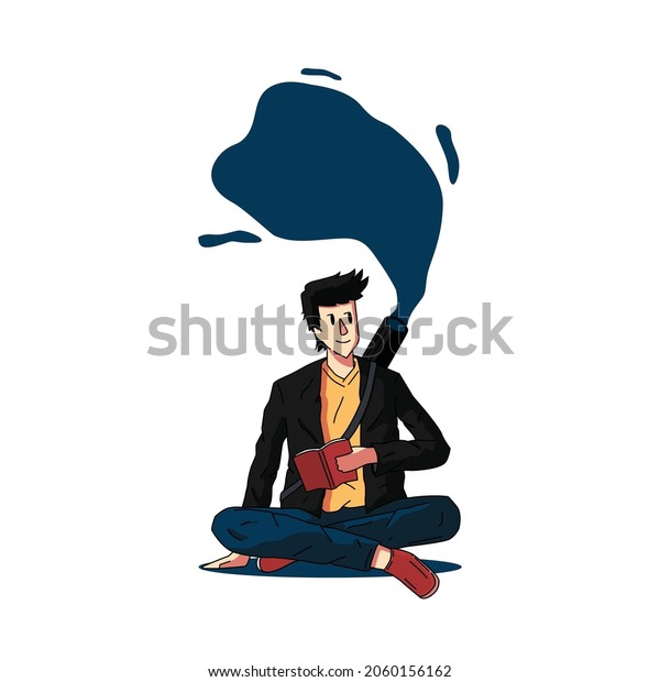 People Line Art Fun Collor Illustration Stock Vector (Royalty Free ...