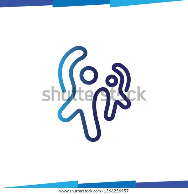 People Line Art Logo Vector Template Stock Vector (Royalty Free ...