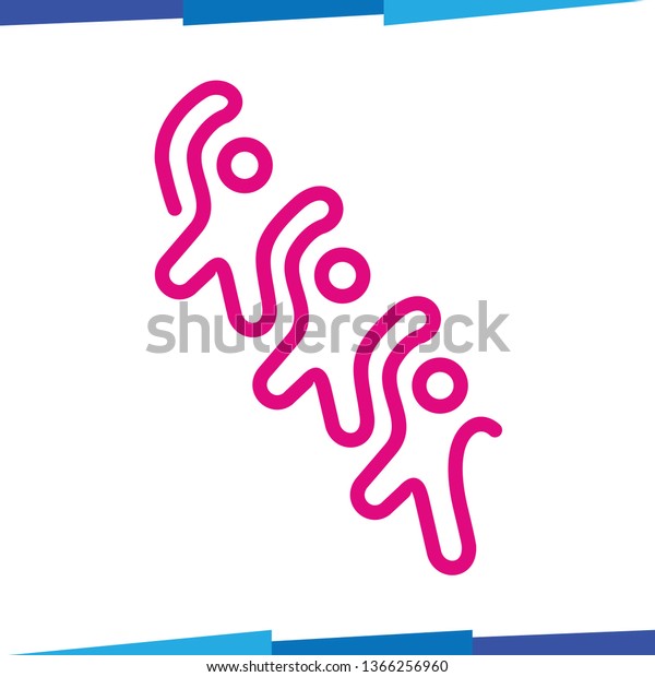 People Line Art Logo Vector Template Stock Vector (Royalty Free ...
